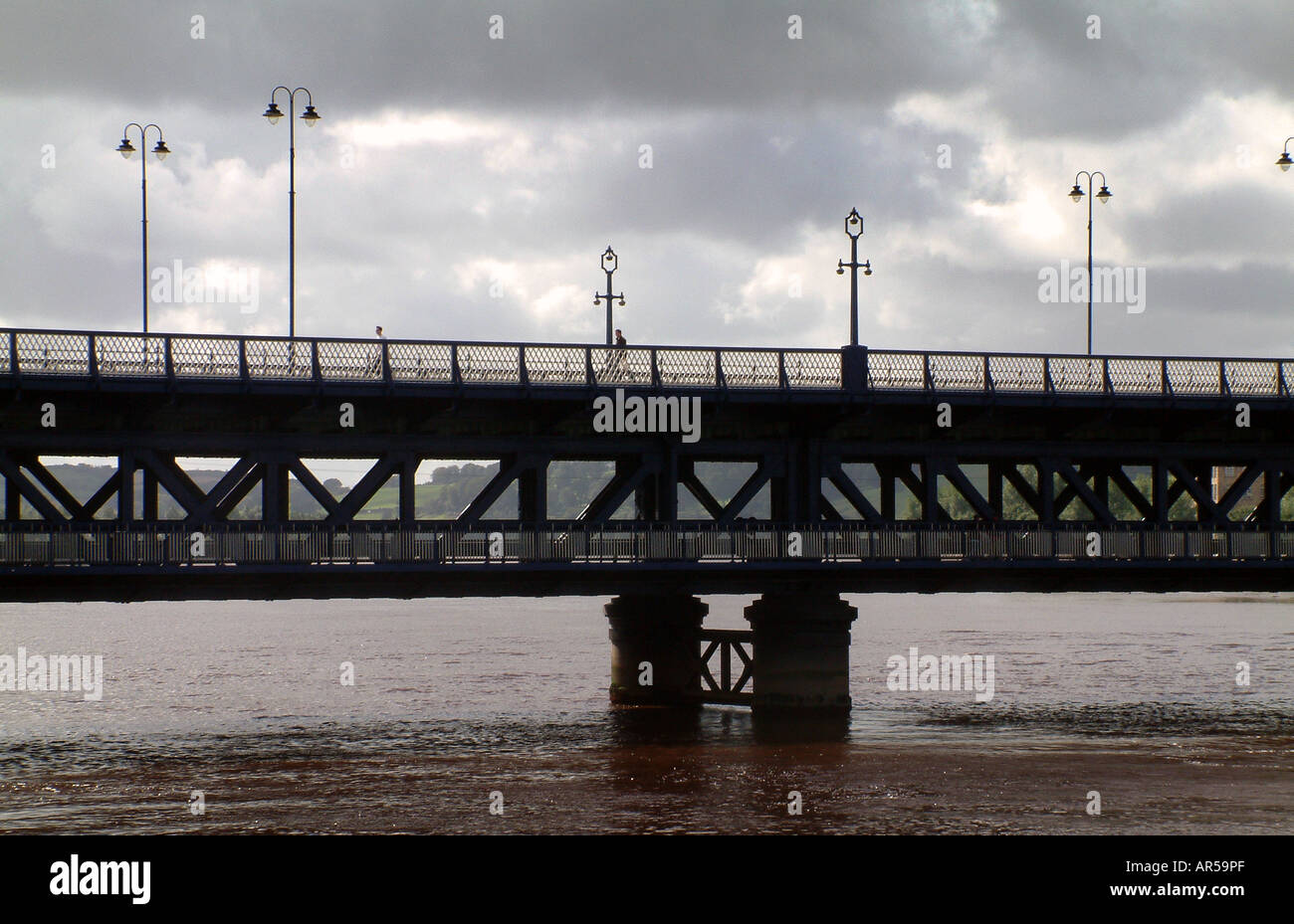 The Craigavon Bridge crosses the River Foyle at Londonderry Derry ...