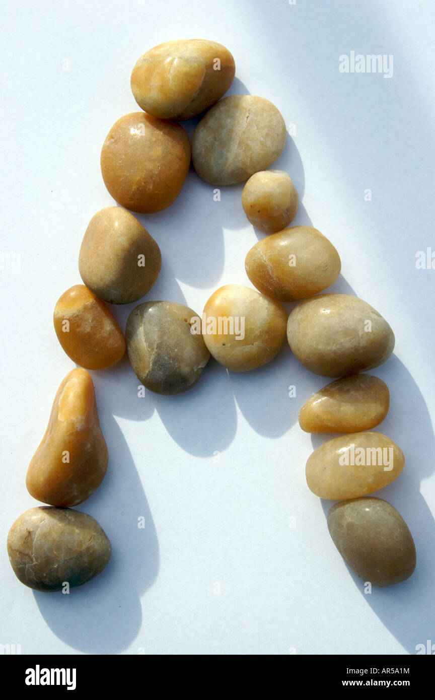 Stone Alphabet Letter A Stock Photo - Alamy