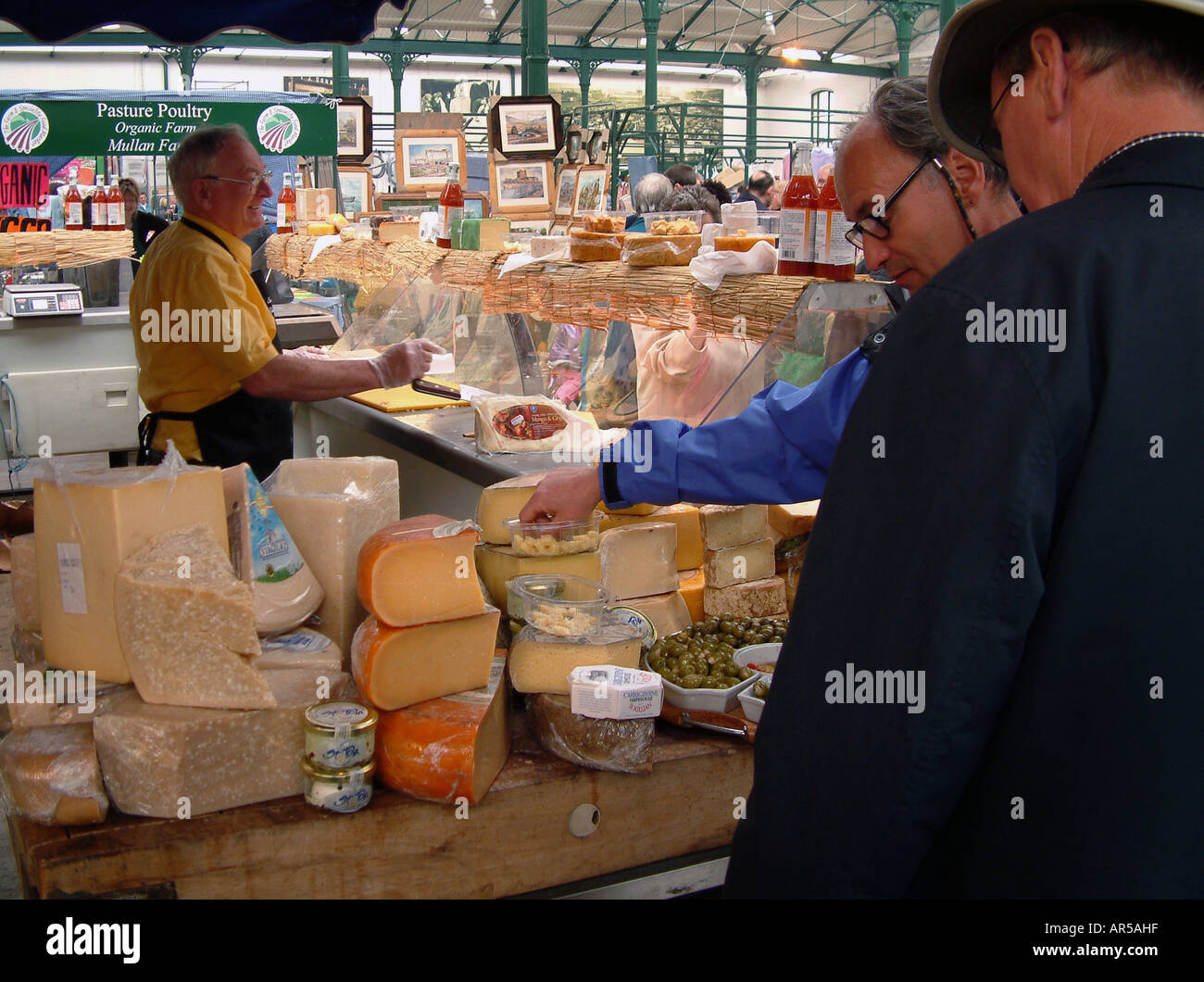 Tasting cheese in St Georges Market Stock Photo - Alamy