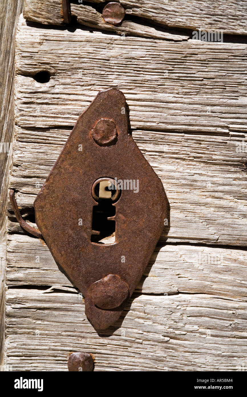 Antique French castle keyhole Stock Photo - Alamy