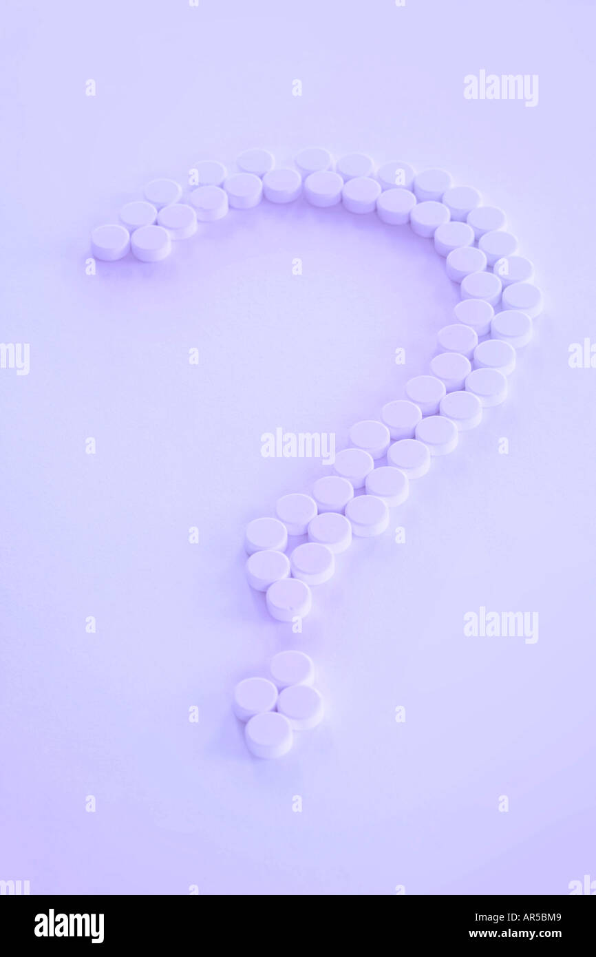 Drug question mark Stock Photo - Alamy