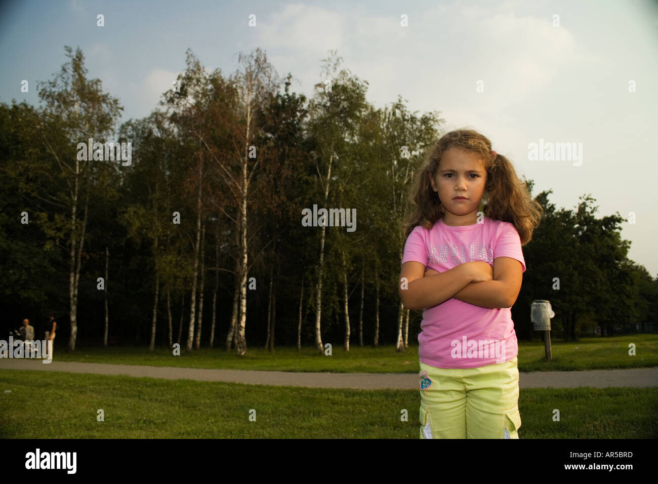 Angry child at the park Stock Photo - Alamy