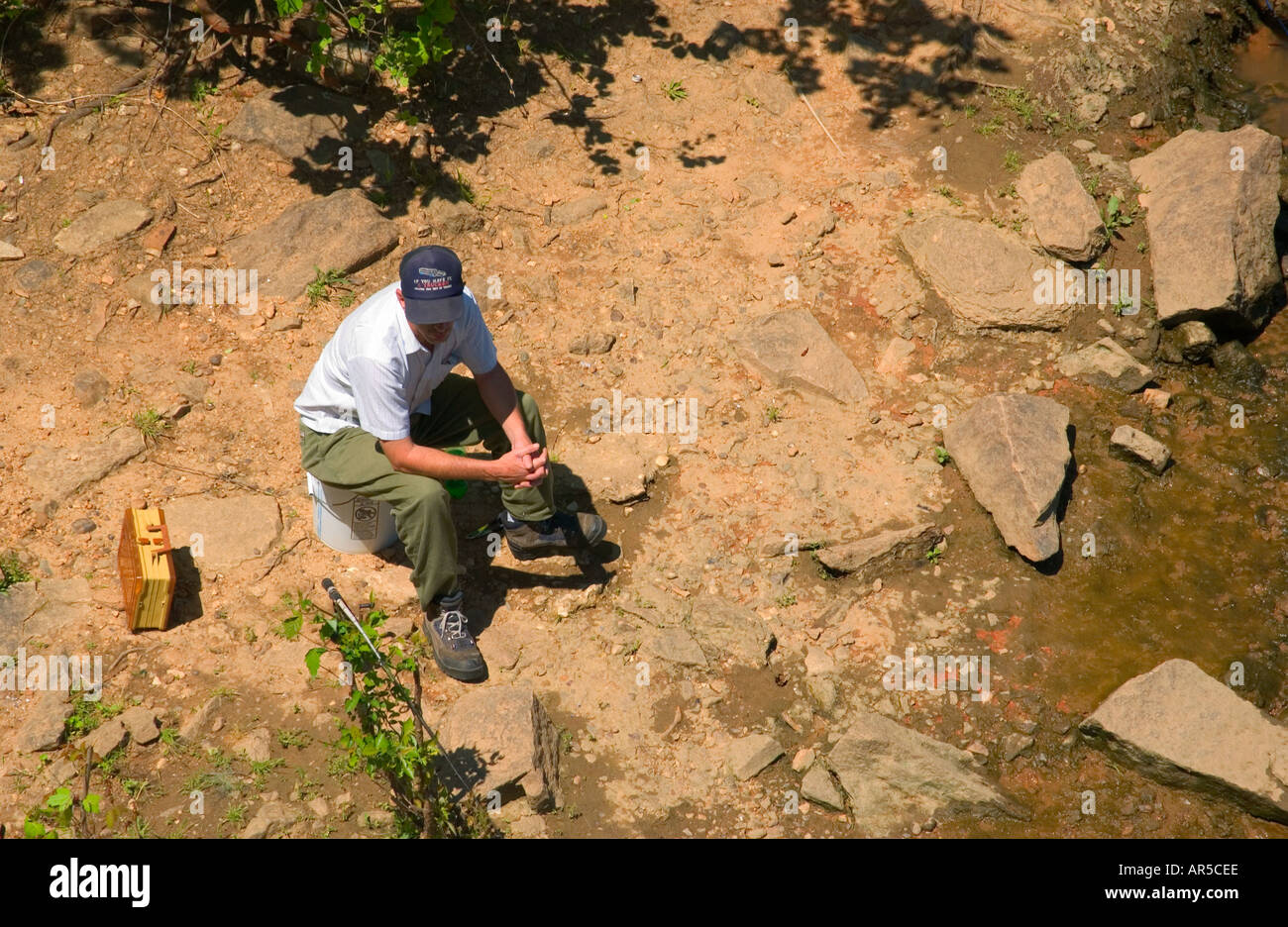 Fisherman patiently fishing lake hi-res stock photography and images ...