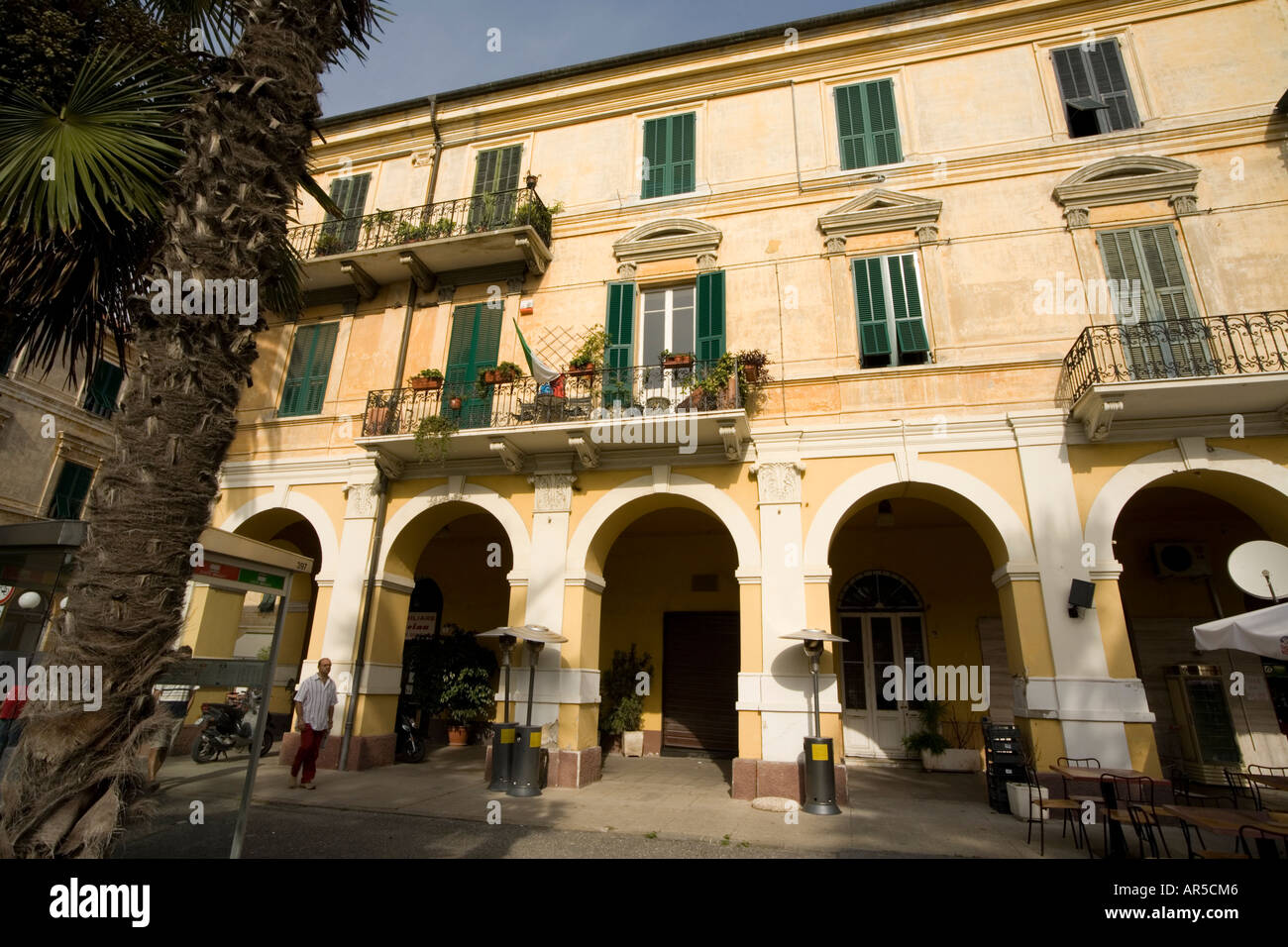 Diano Marina: typical architecture in riviera, Italy Stock Photo - Alamy
