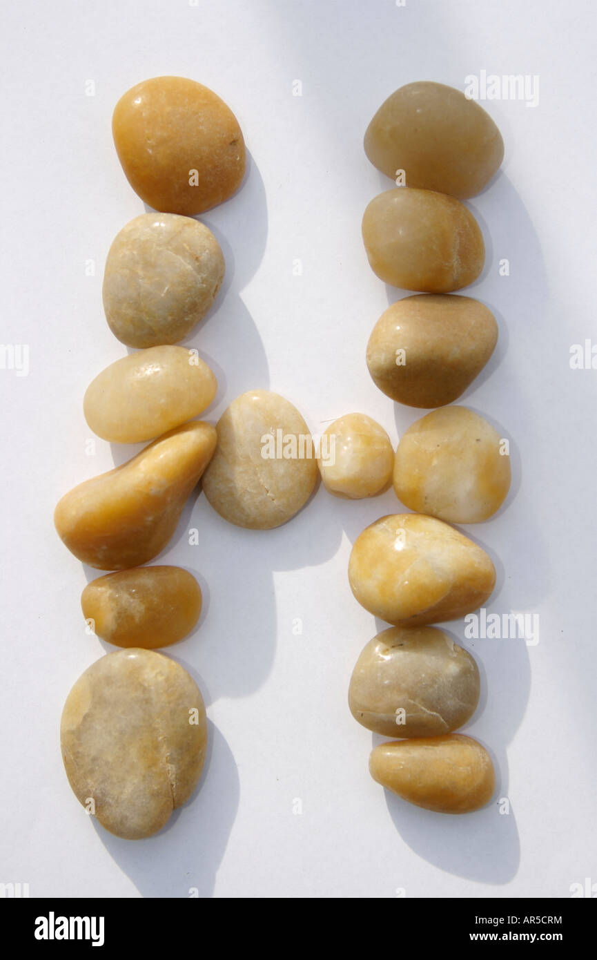Stone Alphabet Letter H Stock Photo - Alamy