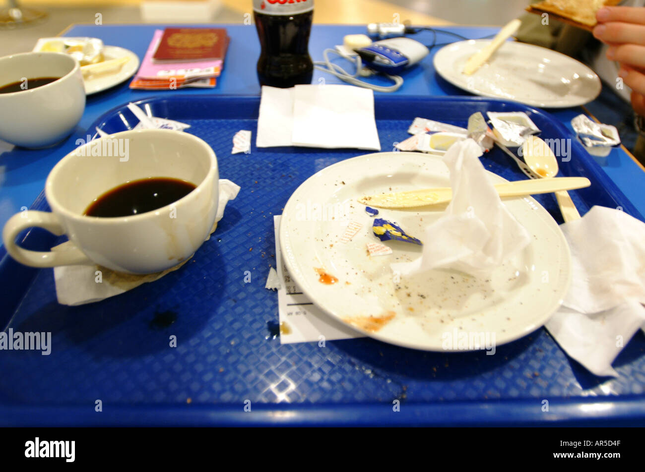 breakfast at a cafe in an airport Stock Photo - Alamy