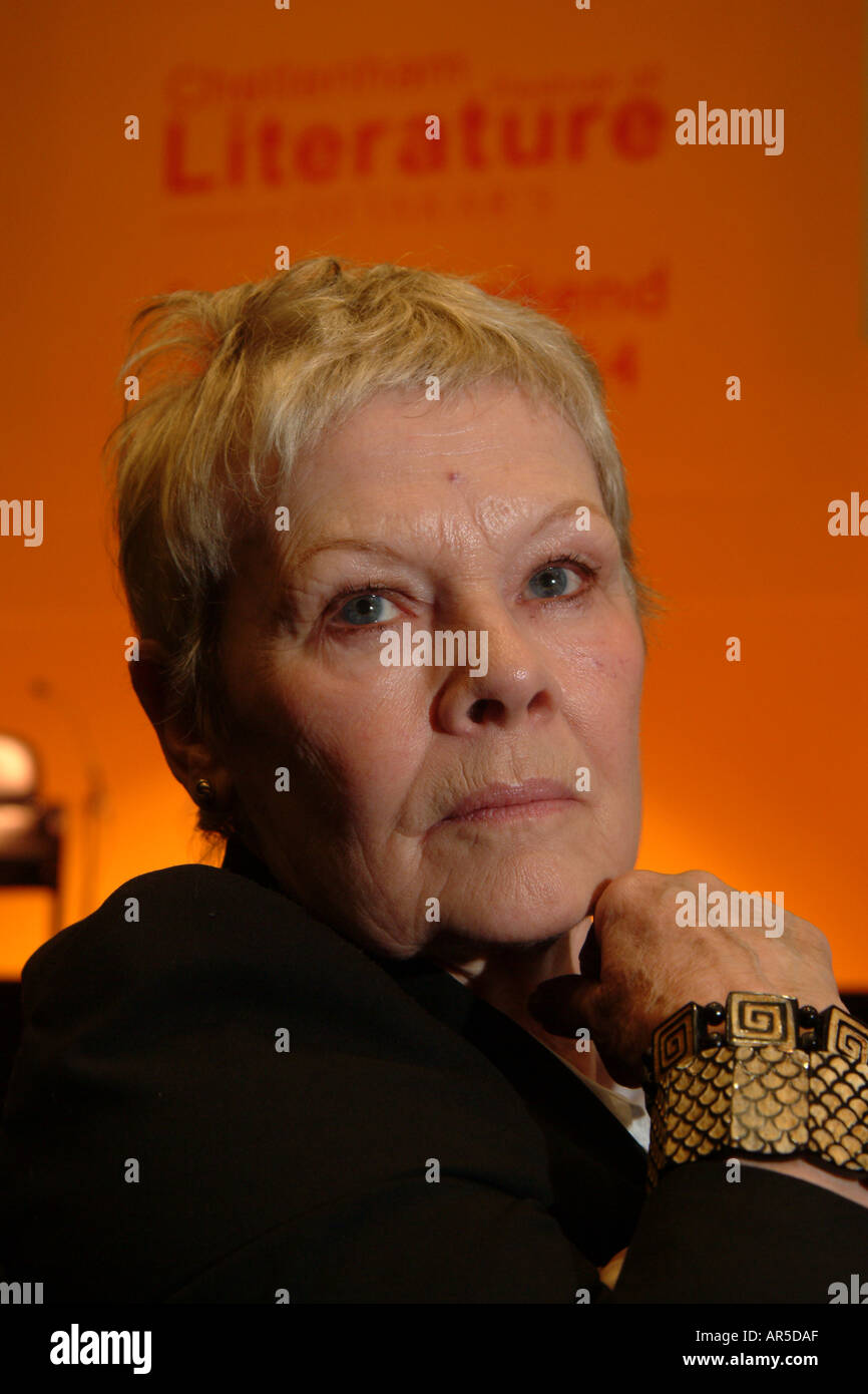 Portrait of Dame Judy Dench actress Cheltenham Literature Festival ...