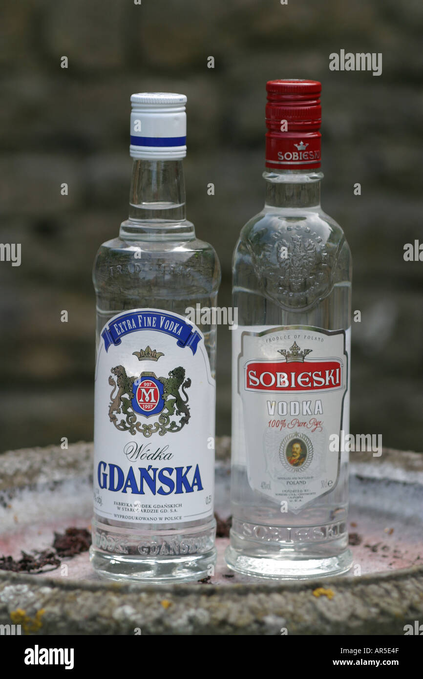 Bottles of genuine Polish vodka Stock Photo - Alamy