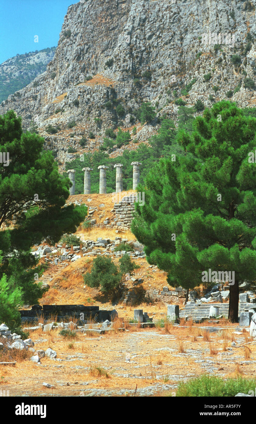 Athena Temple, Priene, Turkey Stock Photo - Alamy