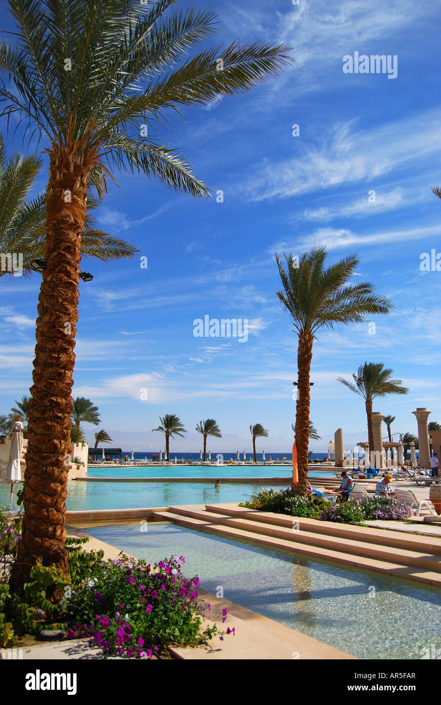 Pool and sun terrace, Hotel Sofitel Taba Heights, Taba Heights, Sinai ...
