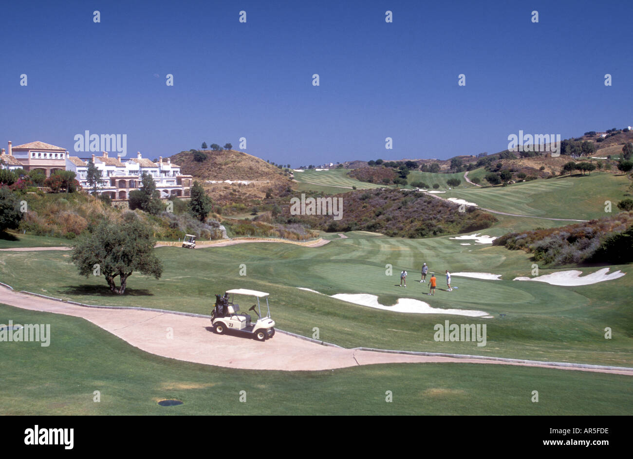 Golf Course with players Stock Photo - Alamy