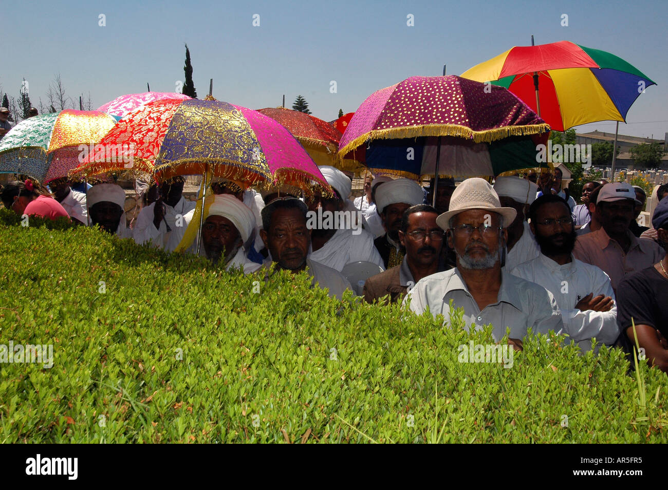 Members of the Beta Israel community attending a funeral of an Israeli ...