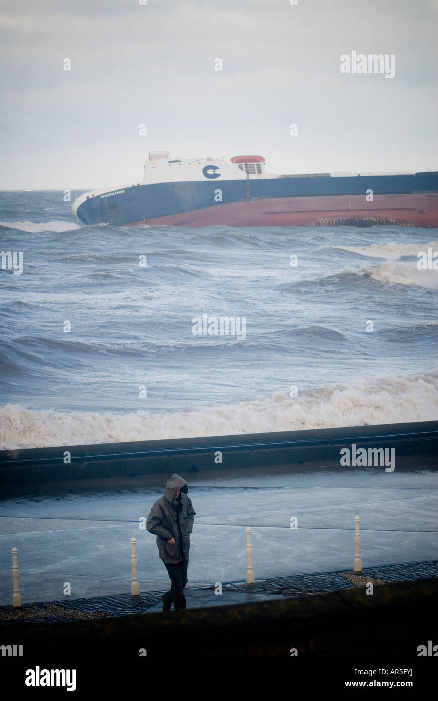Sinking ferry off the coast at high tide Stock Photo - Alamy