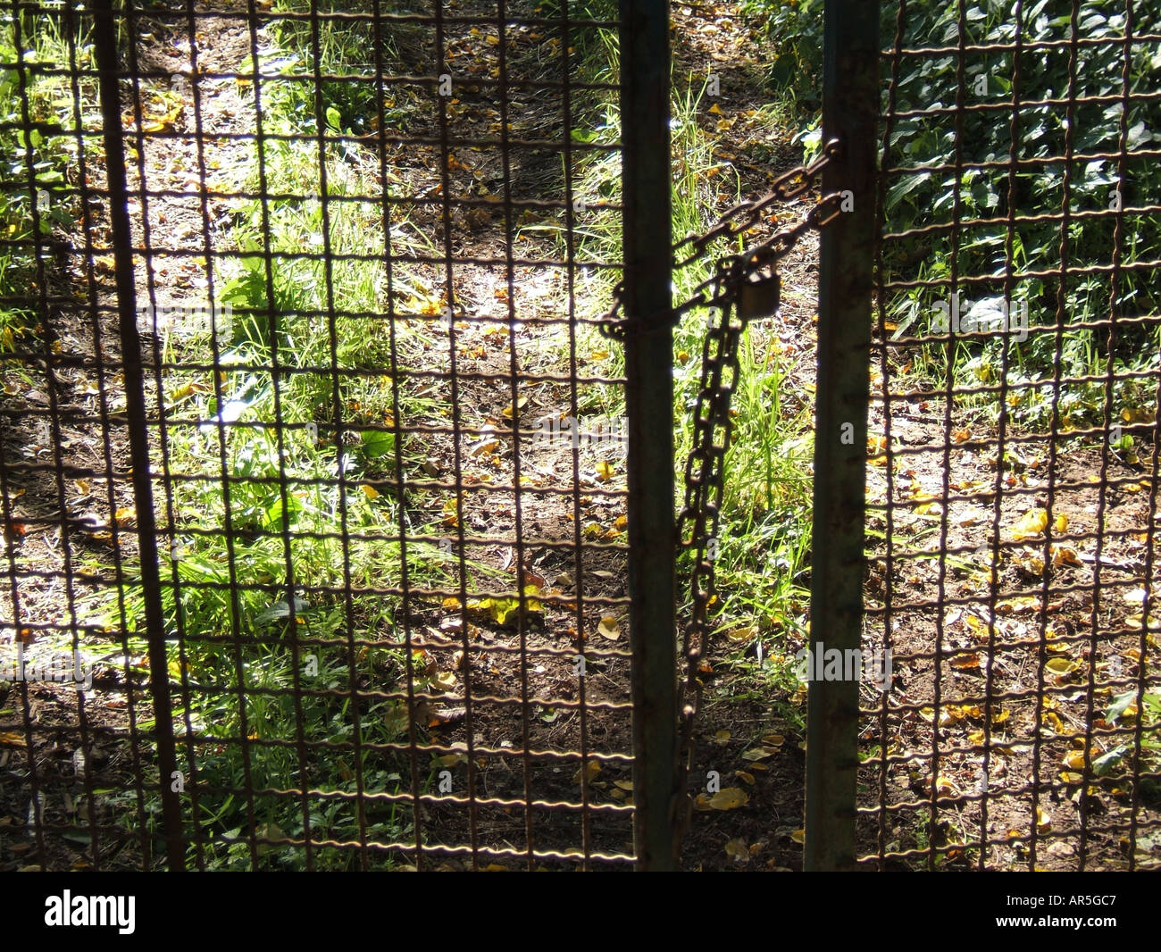 locked gate on private country road Stock Photo - Alamy