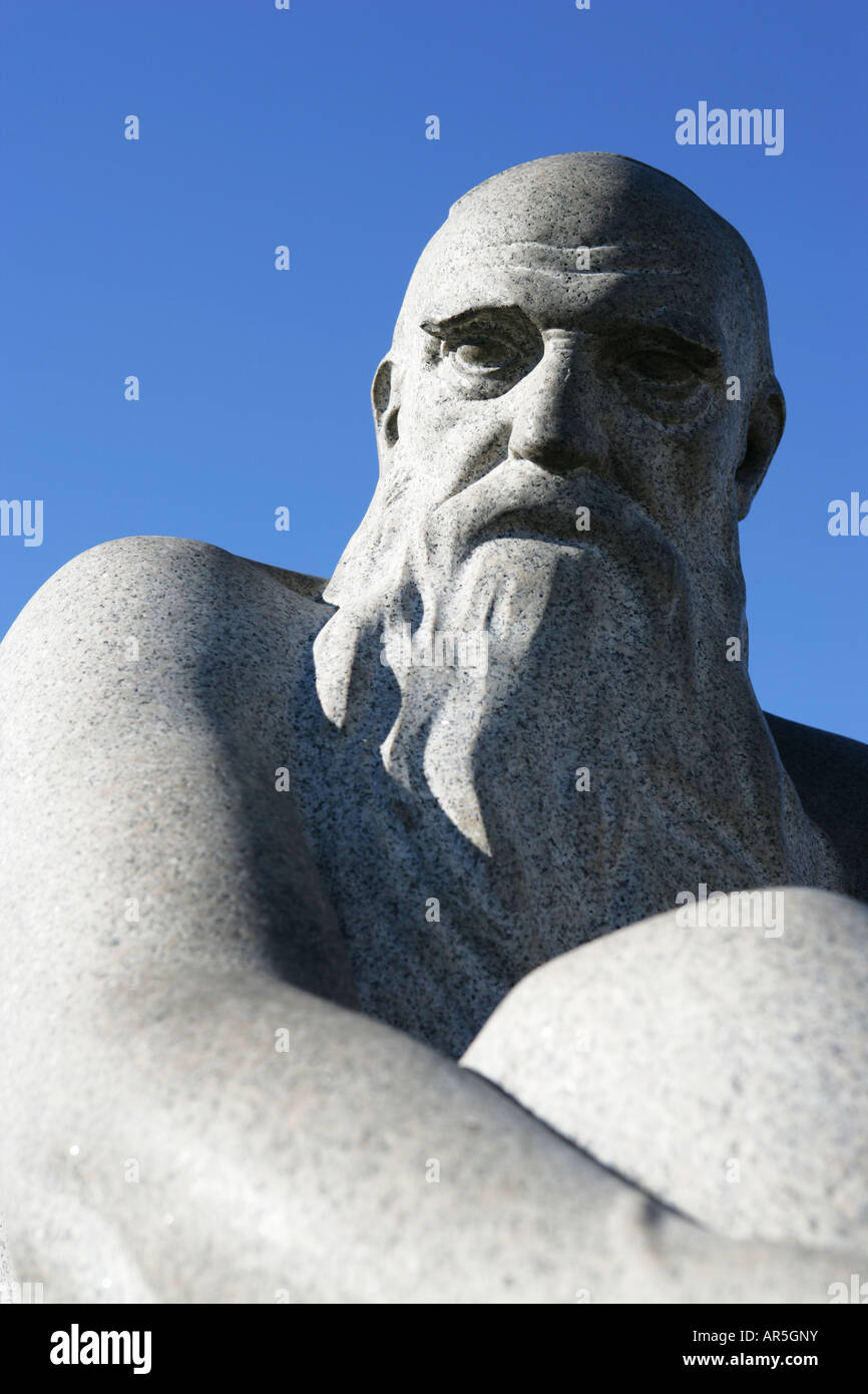 Man in stone, thinker Stock Photo - Alamy