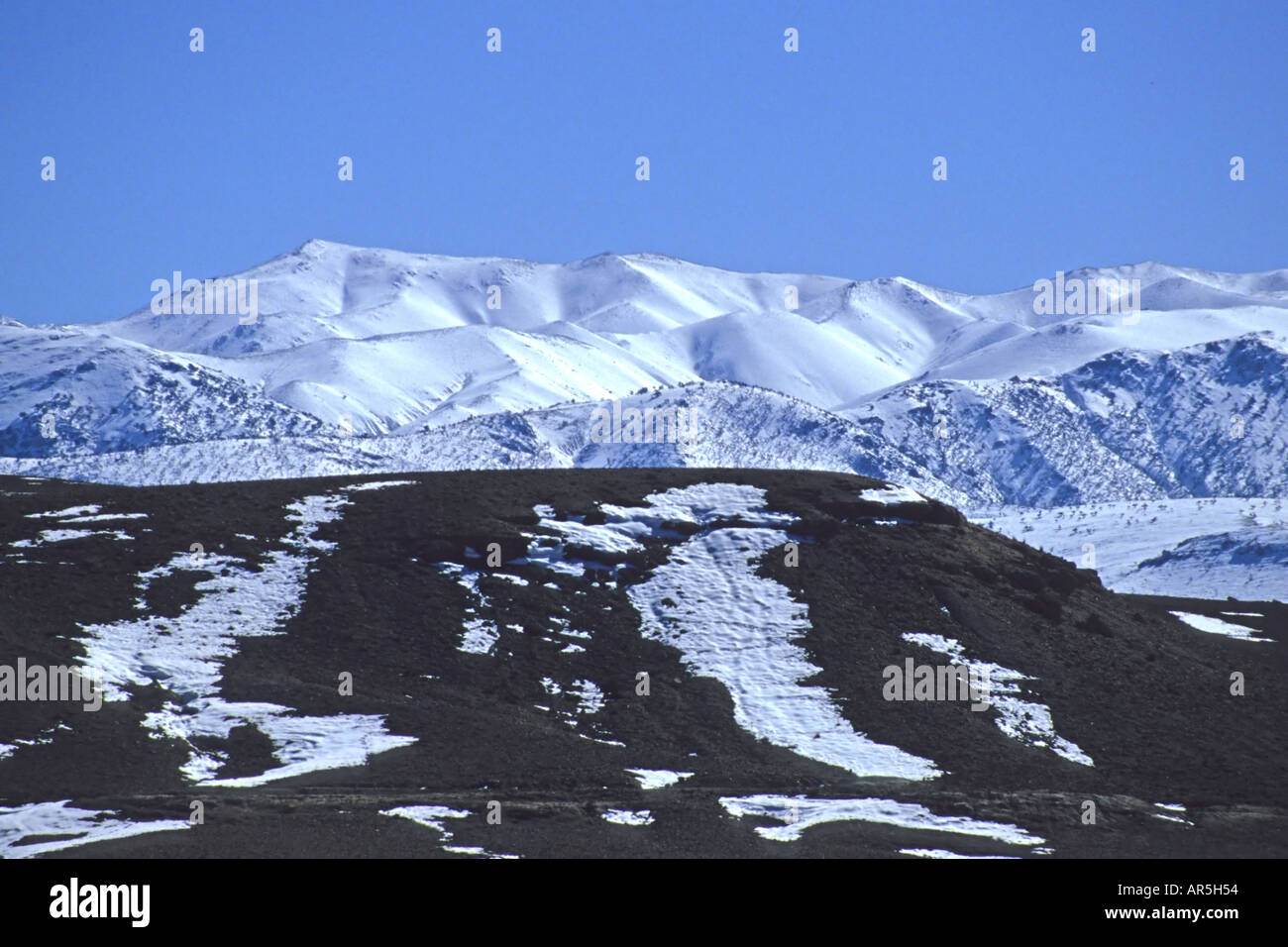 Snow on the Atlas Mountains in Morocco Stock Photo - Alamy