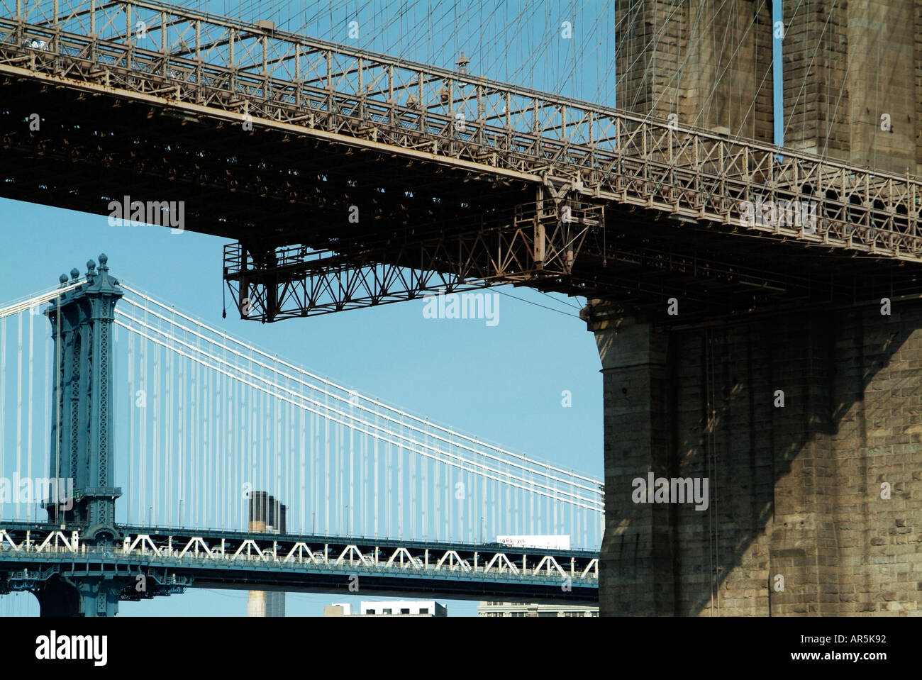 The Brooklyn and Manhattan bridges Stock Photo - Alamy