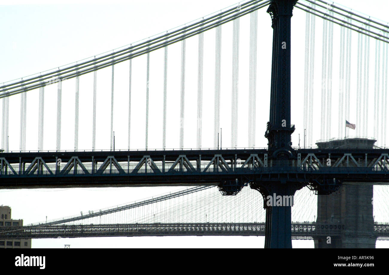 The Manhattan and Brooklyn Bridges Stock Photo - Alamy