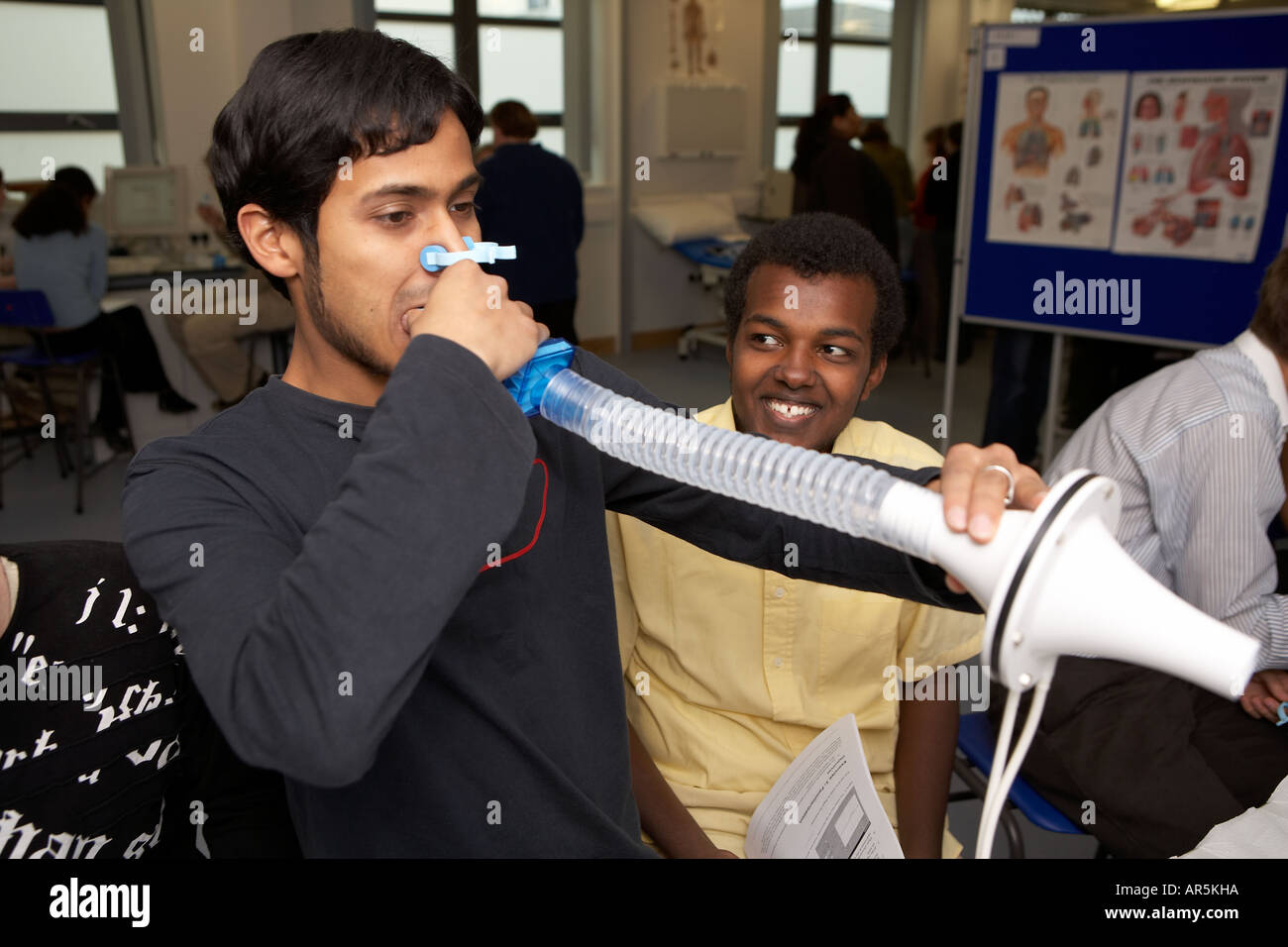 Medical students training at University Stock Photo - Alamy