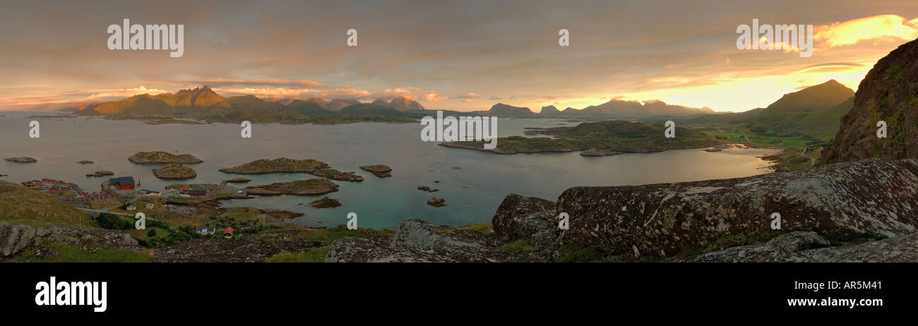 Sunrise from Mortsund looking towards Ballstad and Skottinden ...