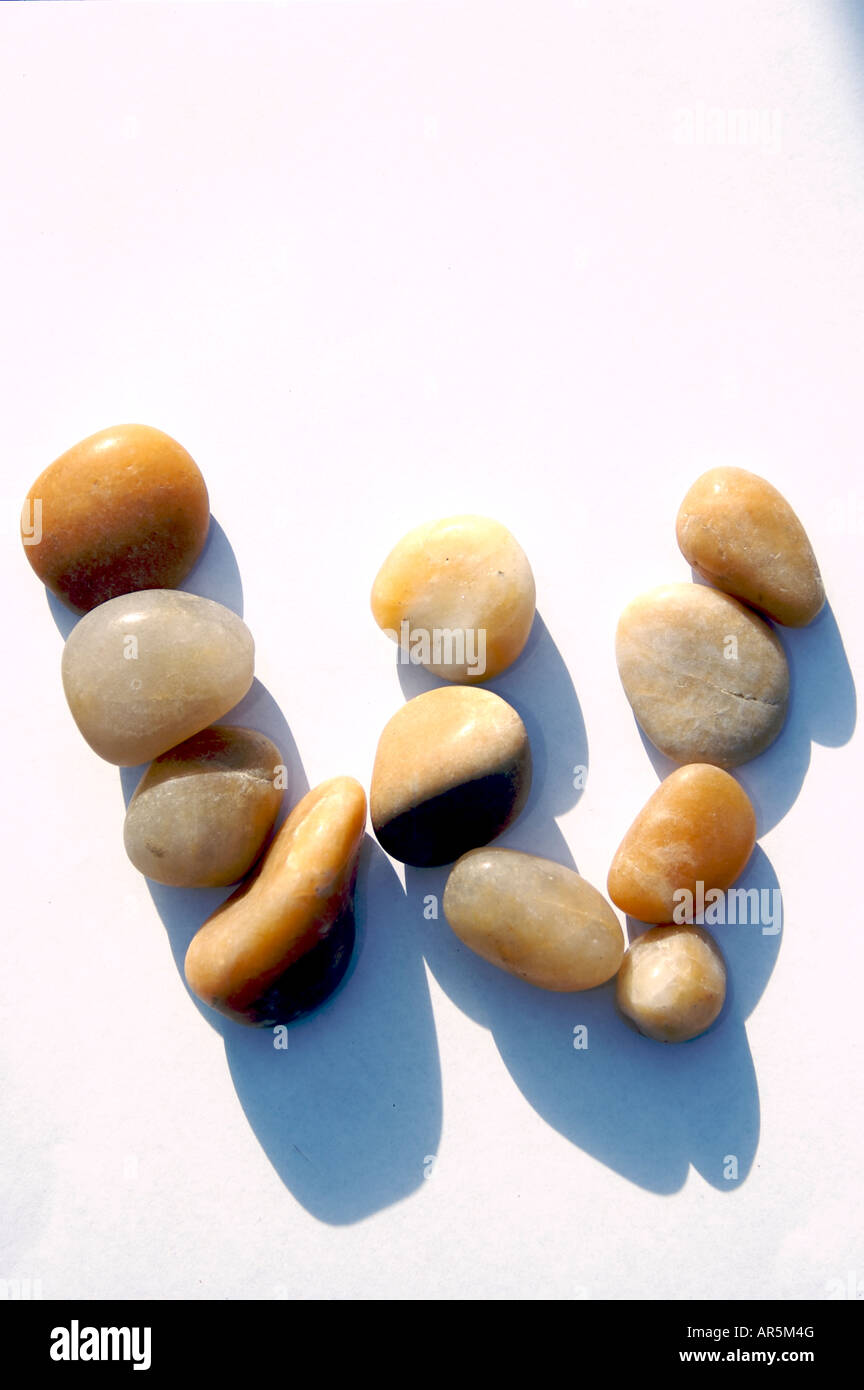 Stone Alphabet Letter W Stock Photo - Alamy