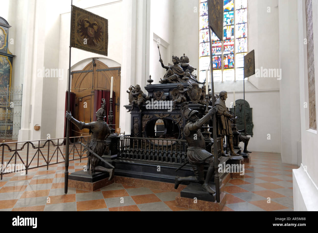 Tomb in Frauenkirche (Munich Cathedral), Frauenplatz, Munich (Munchen ...