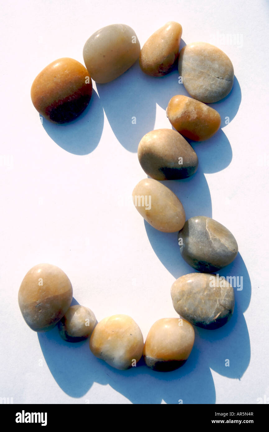 Stone Alphabet Letter Number 3 Stock Photo - Alamy
