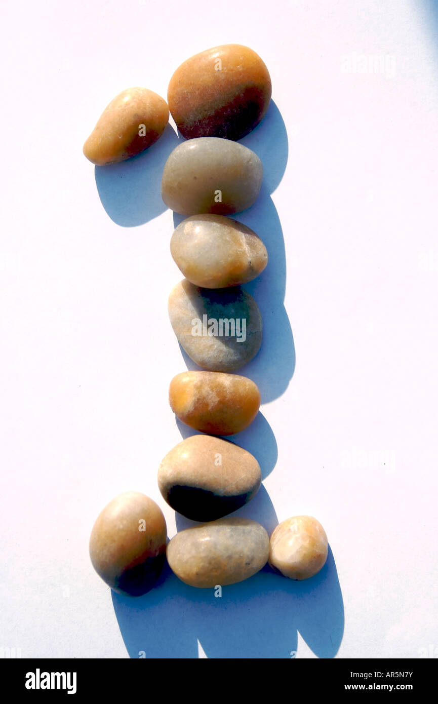 Stone Alphabet Letter Number 1 Stock Photo - Alamy