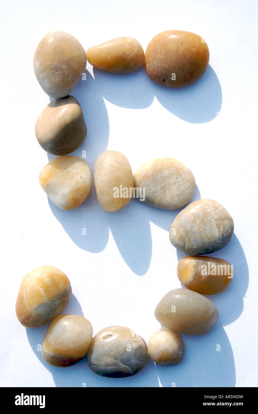 Stone Alphabet Letter Number 5 Stock Photo - Alamy