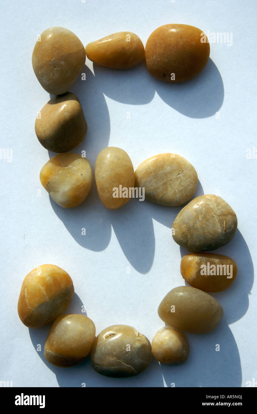 Stone Alphabet Letter NUmber 5 Stock Photo - Alamy