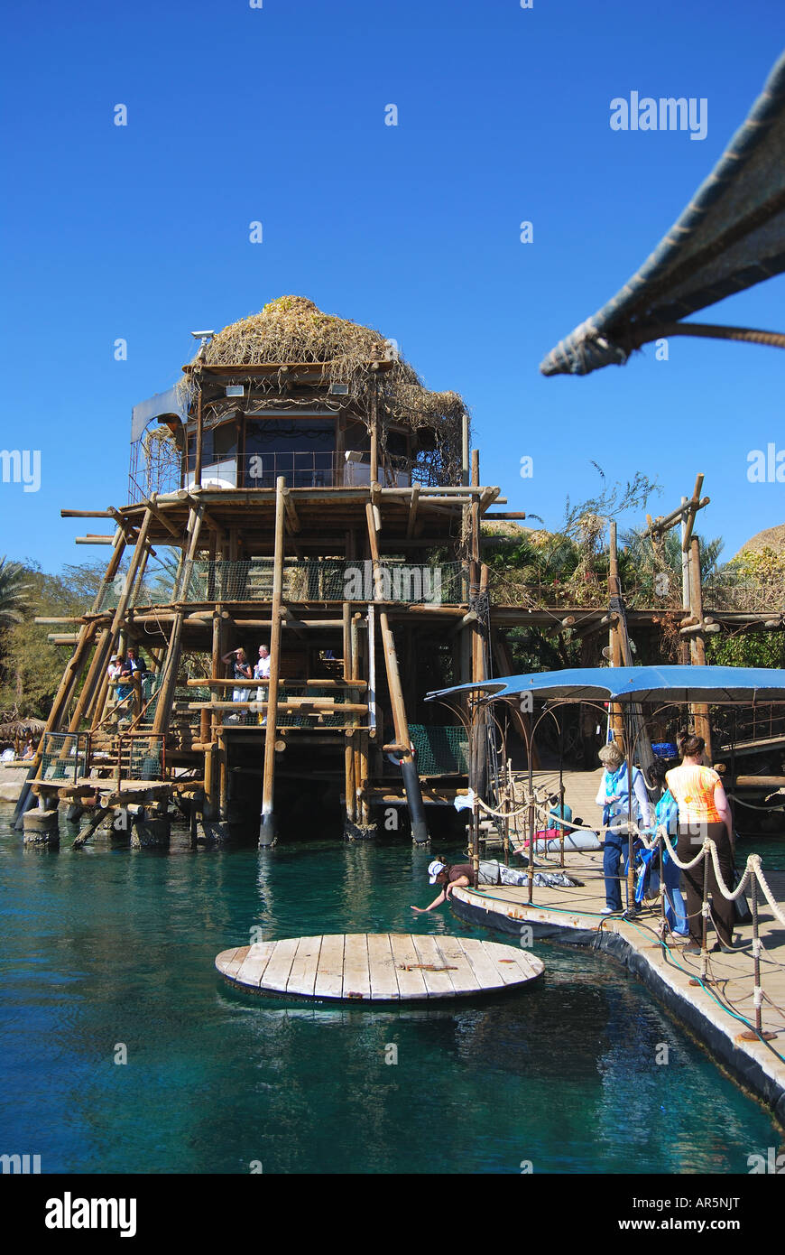 Lookout jetty dolphin reef eilat hi-res stock photography and images ...