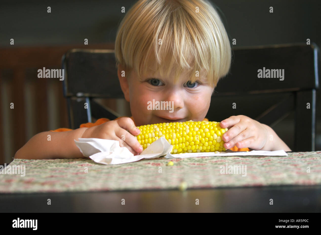 toddler eating corn on the cob Stock Photo - Alamy