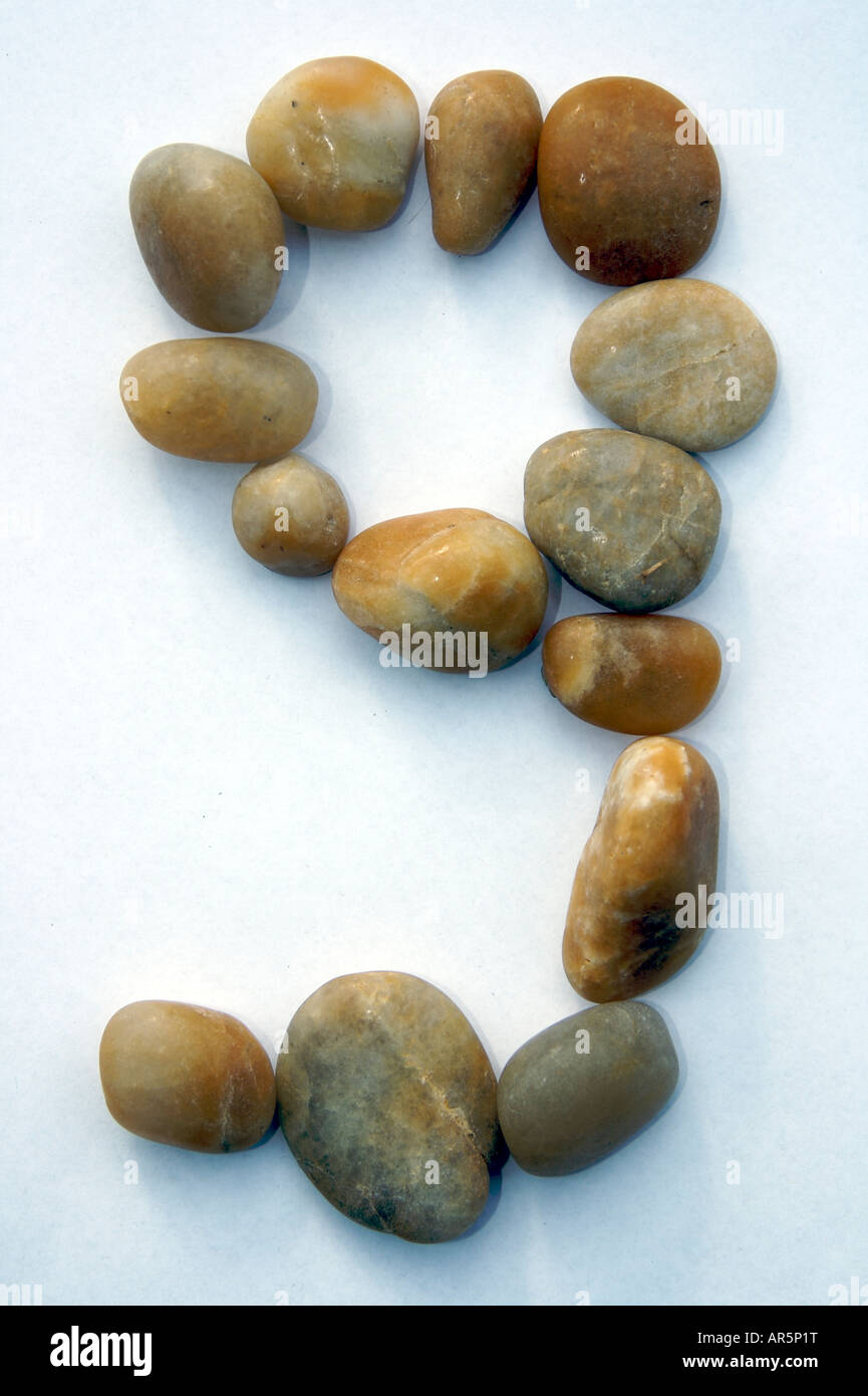 Stone Alphabet Letter Number 9 Stock Photo - Alamy