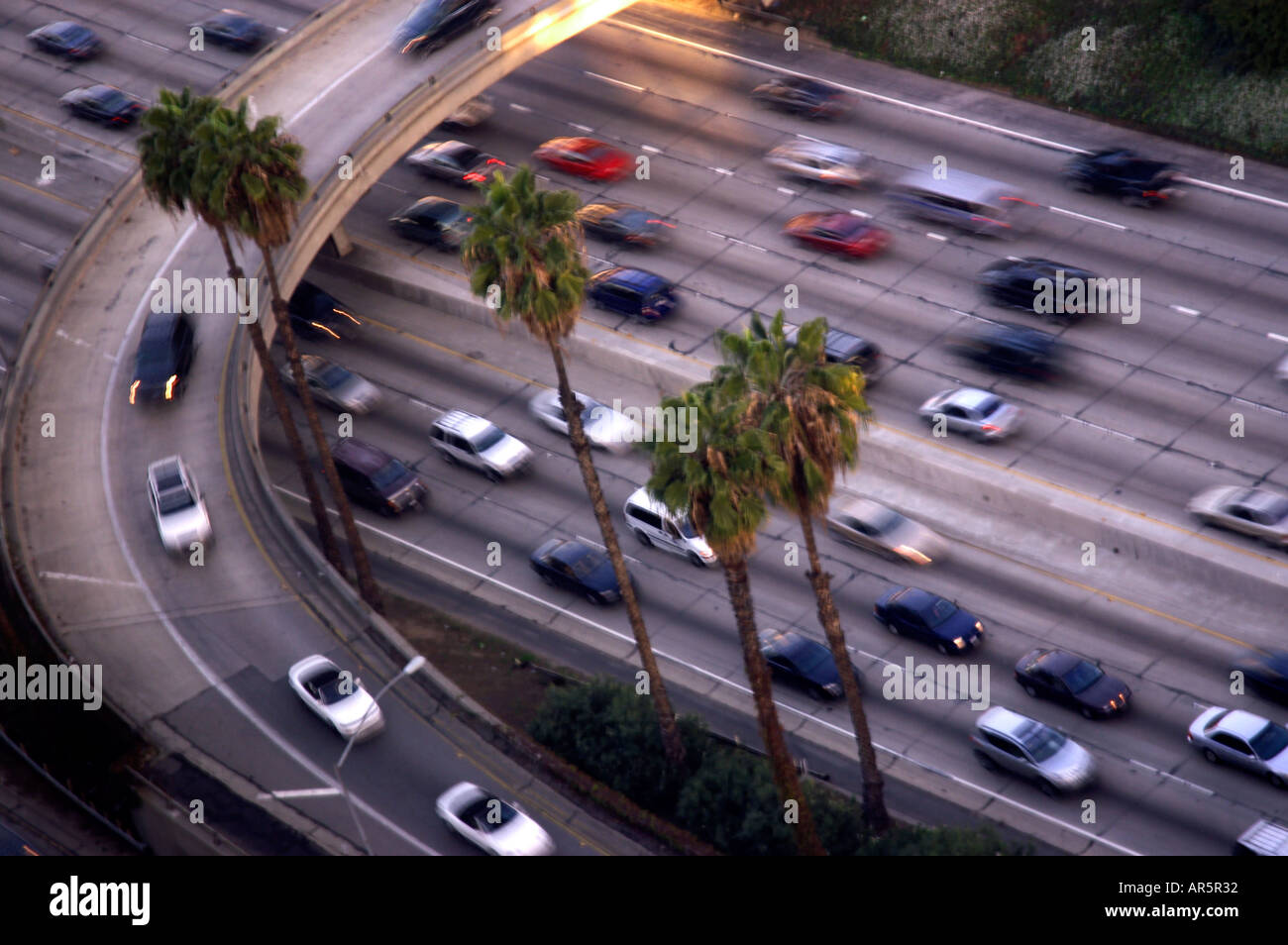 Los Angeles freeway CA Stock Photo - Alamy