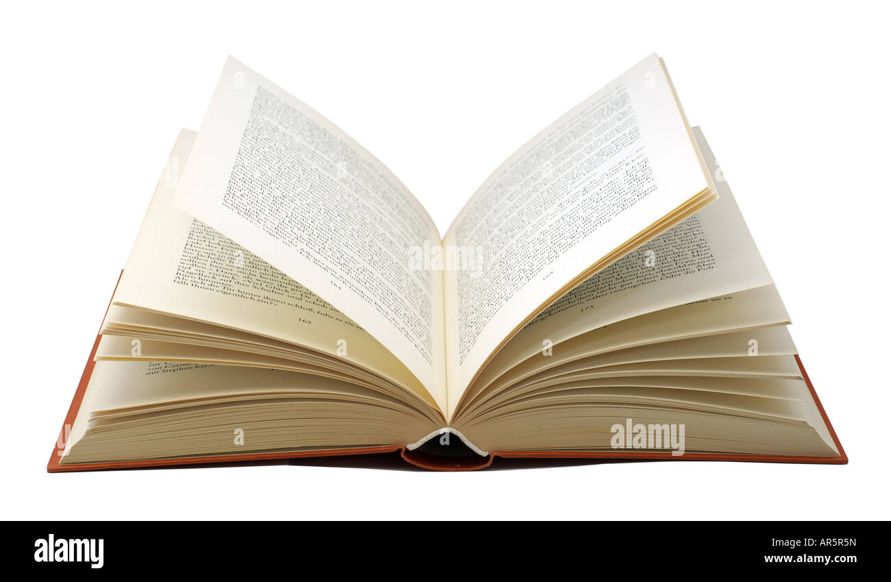 Close Up of a textbook isolated on white Stock Photo - Alamy