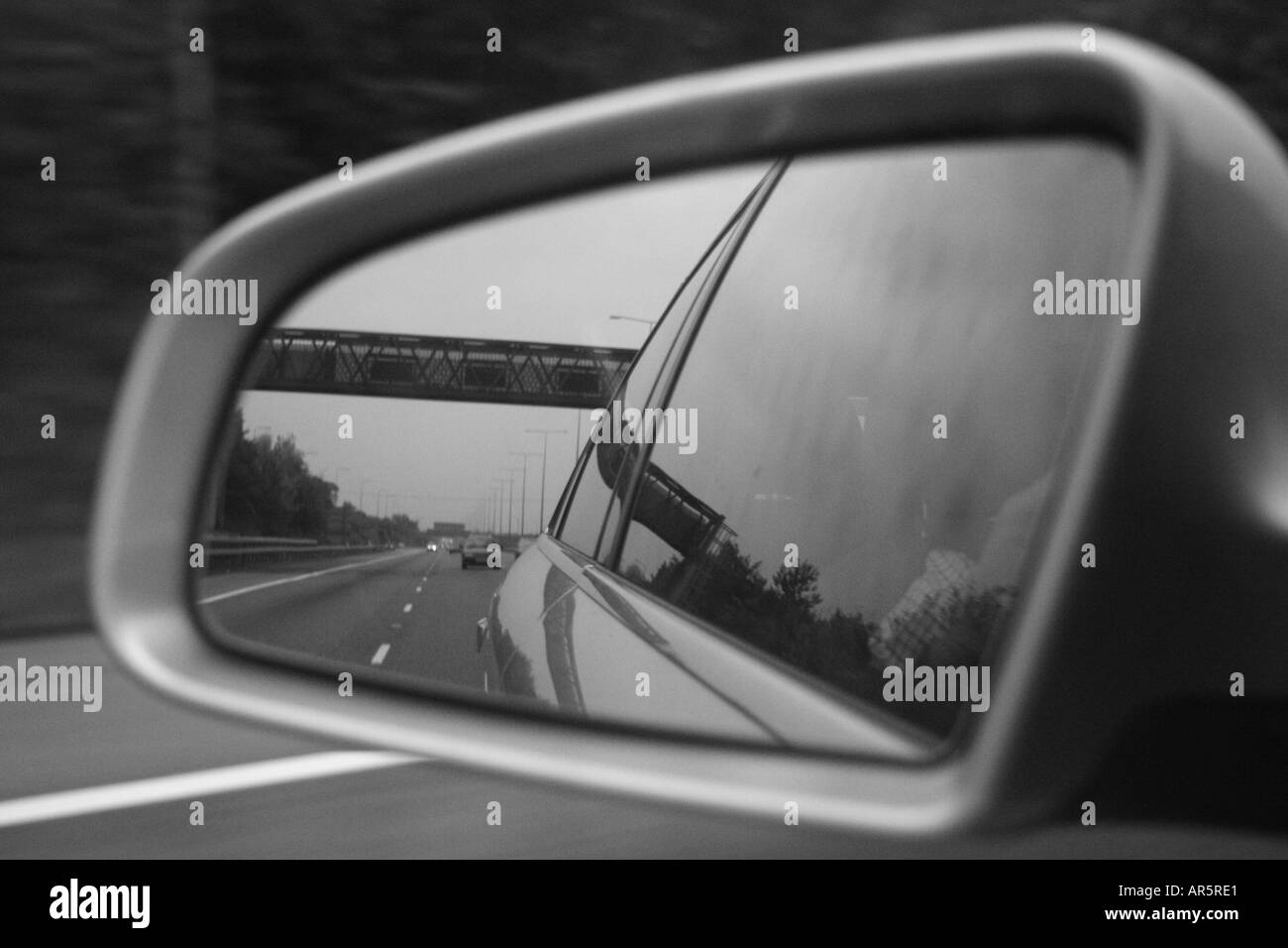 Wing mirror view Black and White Stock Photos & Images - Alamy