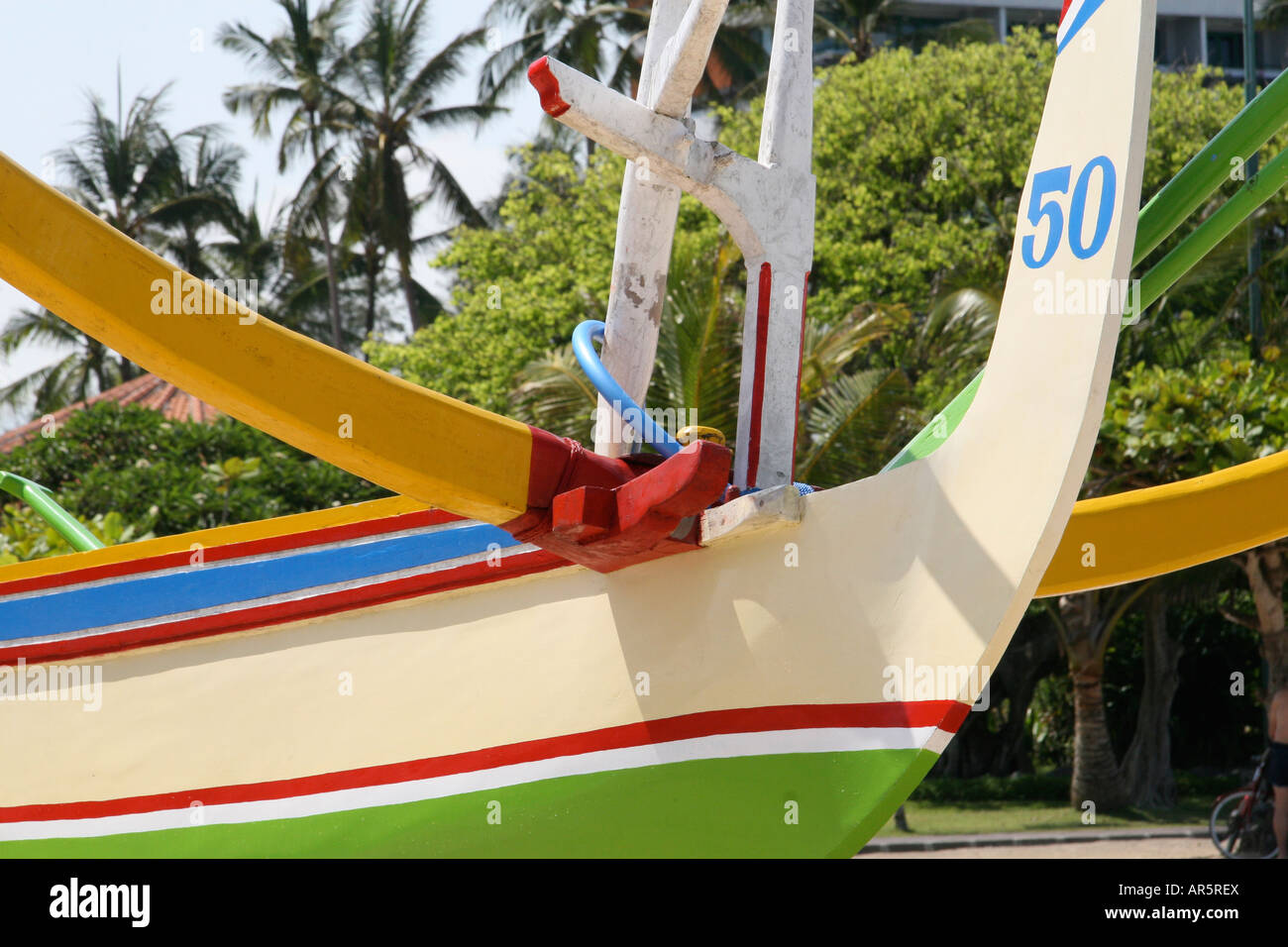 Fishing boat, Sanure beach, Bali Stock Photo - Alamy