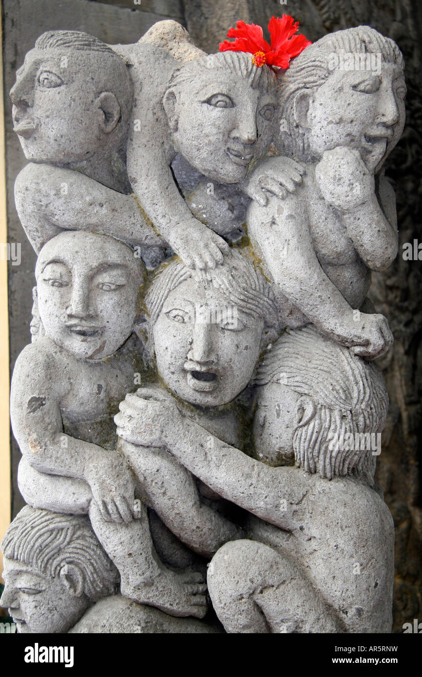 Stone sculpture of children, Bali Stock Photo - Alamy