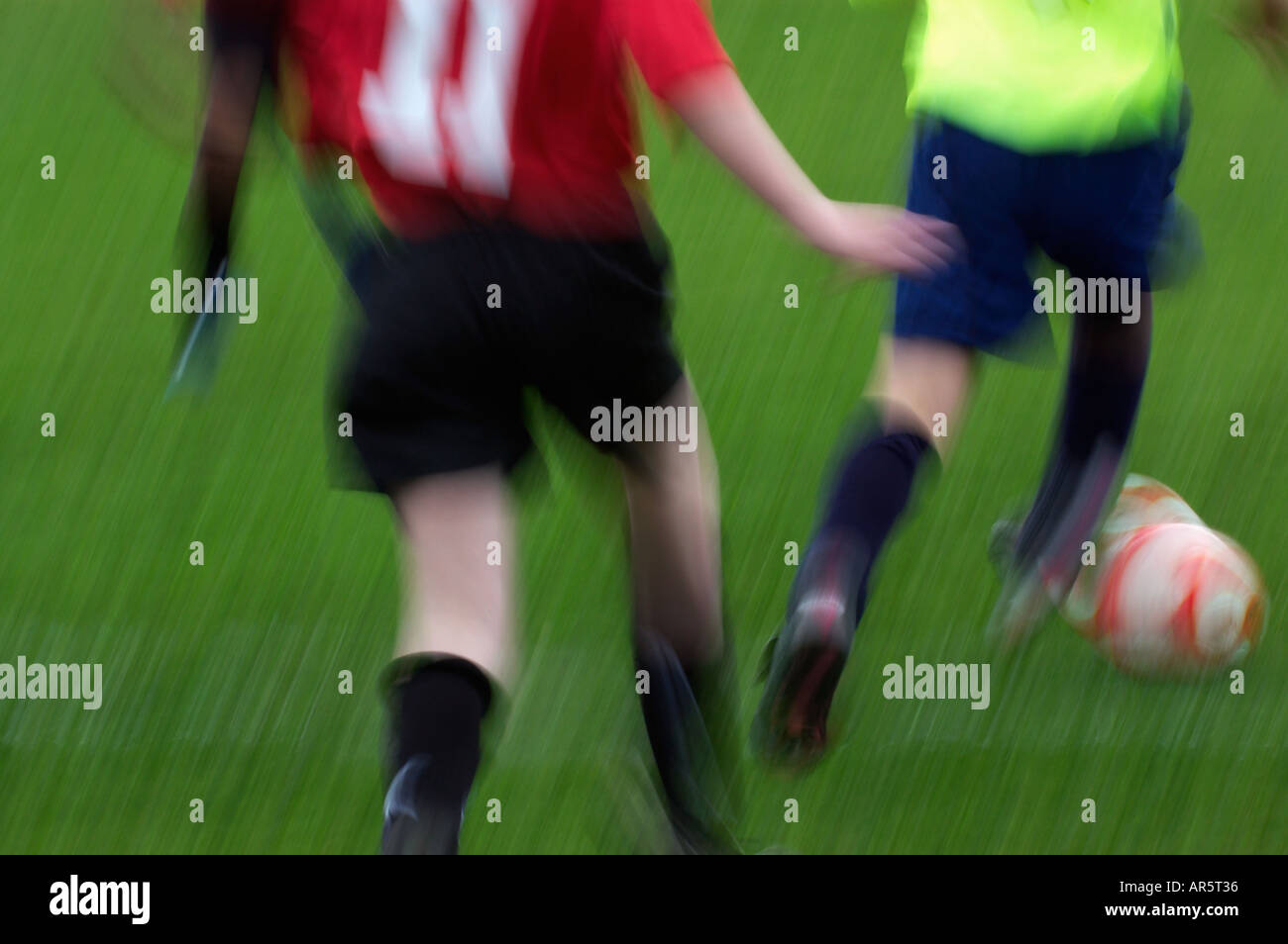 girl s soccer game Stock Photo - Alamy