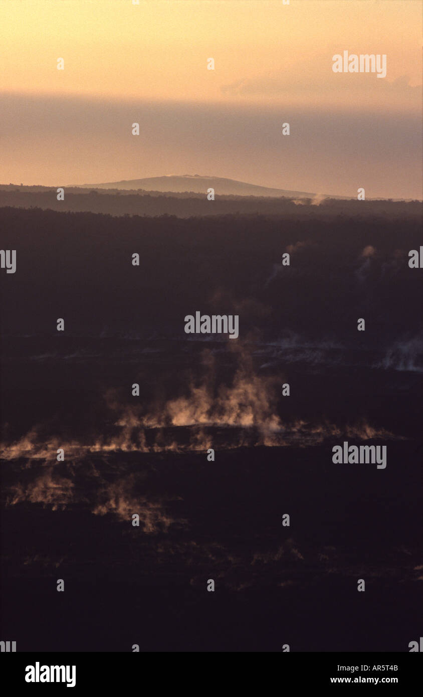 Mauna Ulu Shield Volcano & Lua Manu Crater, at dawn Stock Photo - Alamy