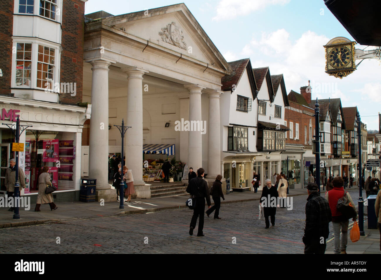 Tunsgate Arch in The High Street Guildford Town Centre Surrey England ...