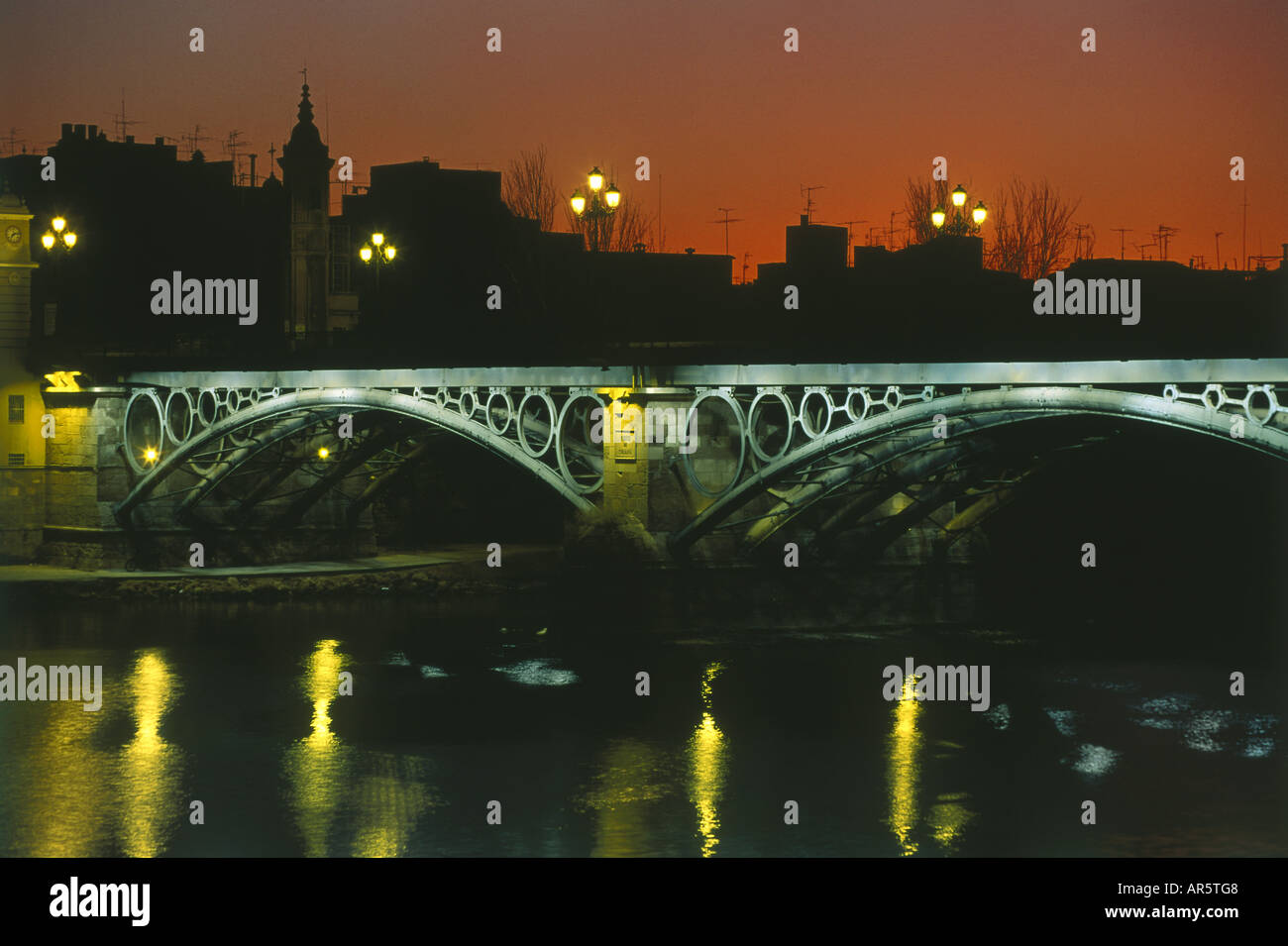 Bridge Puente Isabel II., Triana, Rio Guadalquivir, Sevilla, Andalusia ...