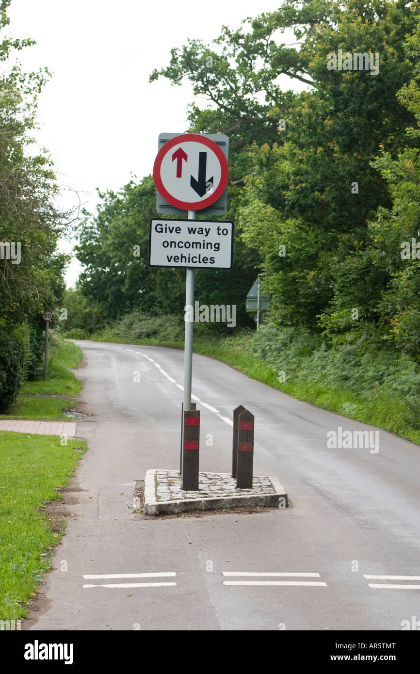 Give Way To Oncoming Traffic Sign Give Way To Oncoming Traffic Sign