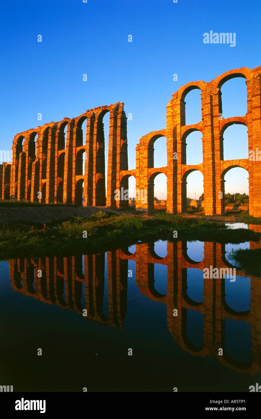 Roman Aqueduct, Acueducto de los Milagros, Merida, Province Badajoz ...