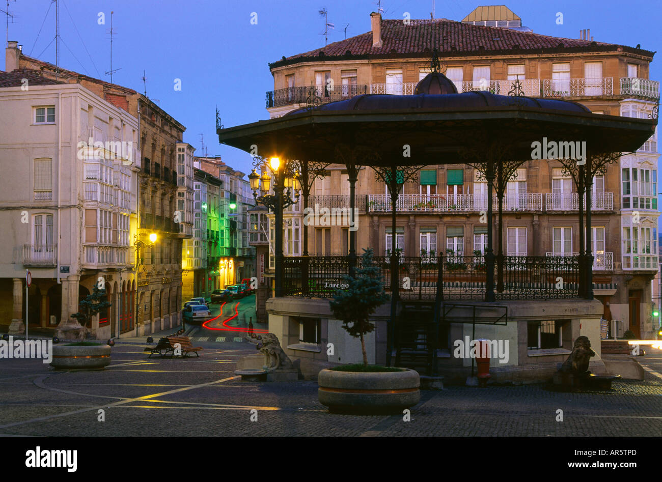 Plaza de la Paz, central square, Haro, La Rioja, Spain Stock Photo - Alamy