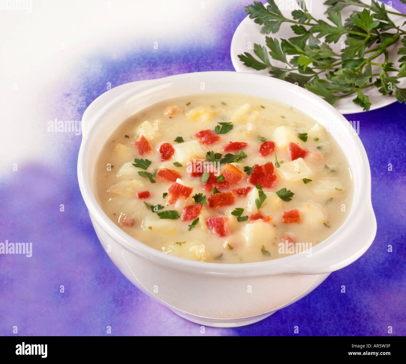 FISH CHOWDER SOUP Stock Photo - Alamy