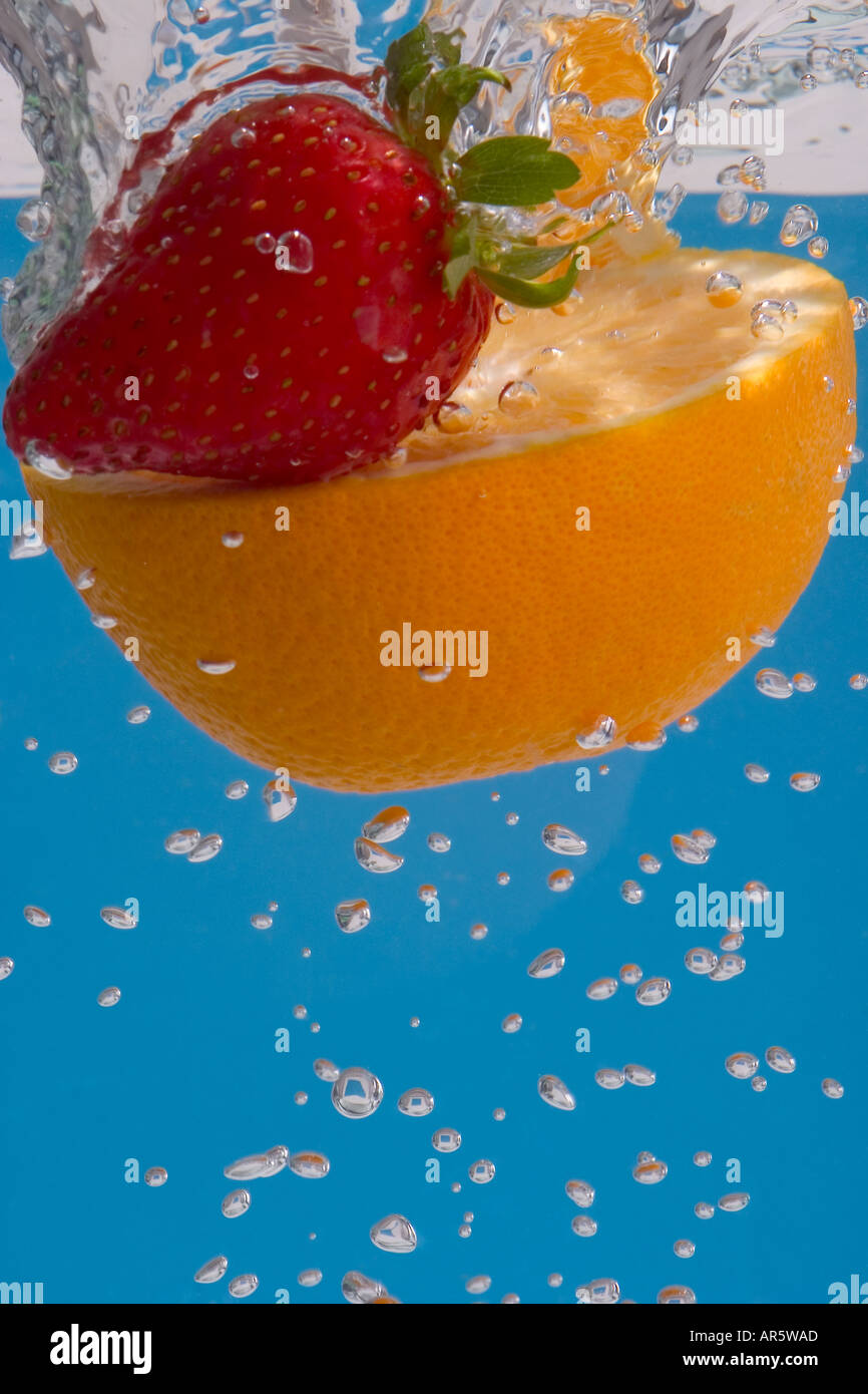 Fruits under water Stock Photo - Alamy