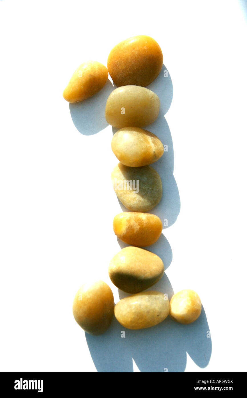 Stone Alphabet Letter Number 1 Stock Photo - Alamy