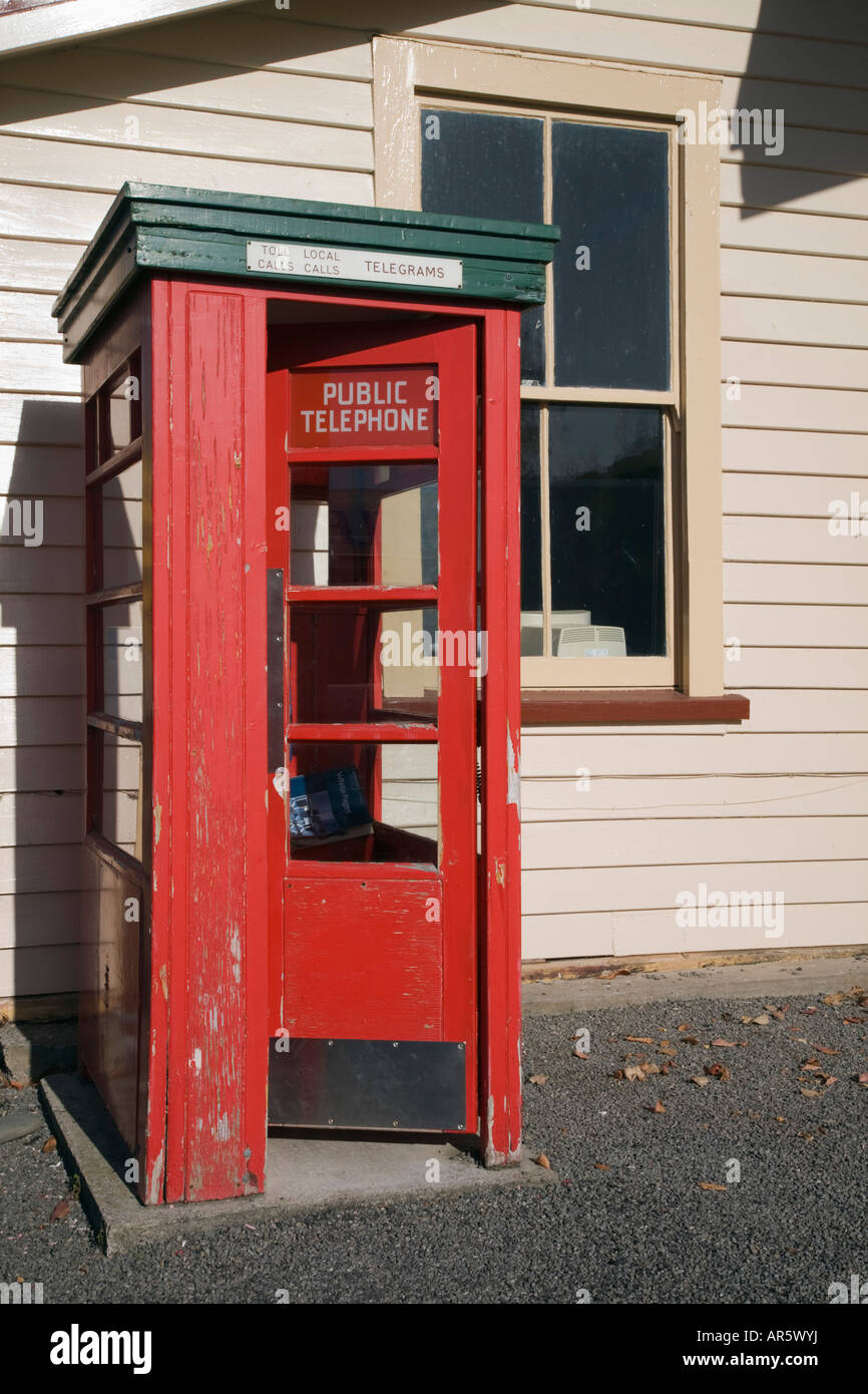Little River Canterbury South Island New Zealand May Old red public ...