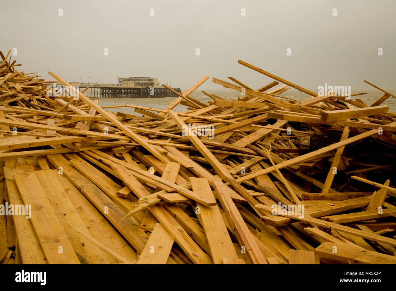 Wood washed up on the beach at worthing hi-res stock photography and ...